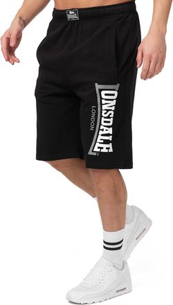 Lonsdale Herren Shorts Normale Passform Logo Jam, Black XXXL, 112062