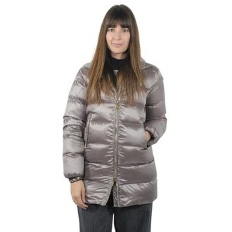 People of Shibuya Femme, Vestes, Gris, Taille: 40 FR Veste matelassée ultralégère avec fermeture éclair dorée