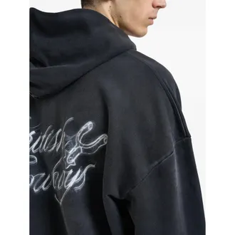 Represent Graphic-Print Cotton Hoodie - Black