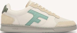 Faguo Baskets cr&egrave;me et bleu cuir - HAZEL