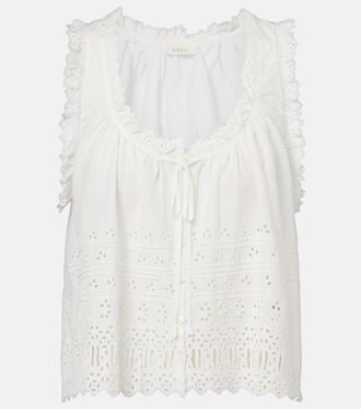 D&ocirc;en D&ocirc;en Top Toussine en coton &agrave; broderie anglaise