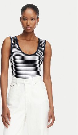 Tommy Hilfiger Top Gold Button WW0WW52112 Dunkelblau Slim Fit