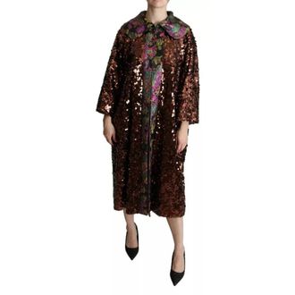 Dolce & Gabbana Langer Mantel - - Coats - Damen - Mehrfarbig - S