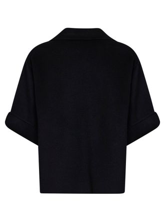 Max Mara Womens Short Coat Wkdneo Black Wool Virgin