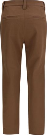 Brunello Cucinelli Straight-Leg Cotton Trousers - Brown