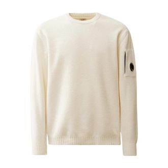 C.P. Company Cotton Chenille Crewneck Knit - - Knitwear - Herren - Wei&szlig; - XL