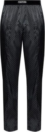 Tom Ford Homme, V&ecirc;tements de nuit et de d&eacute;tente, Noir, Taille: S Pantalon de pyjama en satin de soie stretch