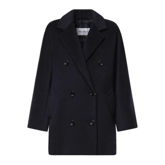 Max Mara Single-Breasted Coats - - Coats - Damen - Blau - S