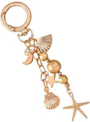 Generic Costrista Keyring - Décoration de pendentif porte-clés en métal Moon Star, ornement de sac à dos élégant portable pour femmes, enfants, étudiants, ado