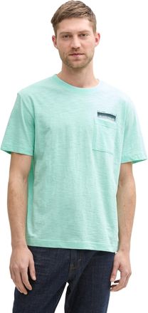 Tom Tailor Henley T-Shirt aus Baumwolle, White, M