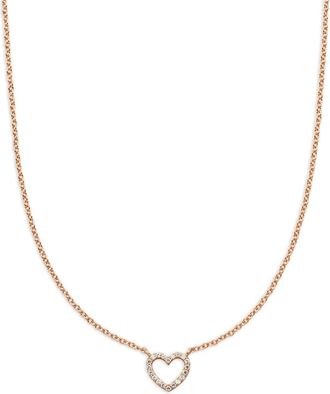 VEYNOU collier Herat en or 14ct pav&eacute; de diamants - Rose