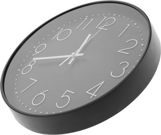 SOLUSTRE Gro&szlig;e Wanduhr f&uuml;r Wohnzimmer und Schlafzimmer Moderne Analoge Uhr mit Gro&szlig;em Ziffernblatt kein Ticken Installieren Schwarz mit Wei&szlig;en Zahlen Batterie 