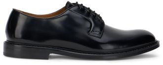 Doucal's Mens Polished Leather Loafers Black Calfskin