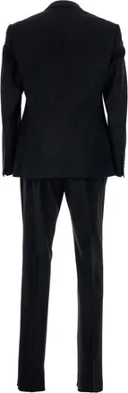 Emporio Armani Mens Single-Breasted Suit Black Wool Virgin Suits
