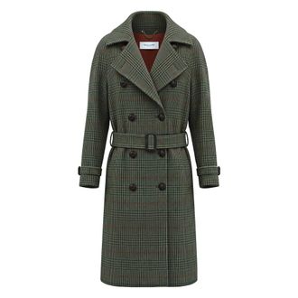 Golden Goose Trench-coat crois&eacute; Roxanne - Femme - Manteaux - Vert - Taille: 38 FR