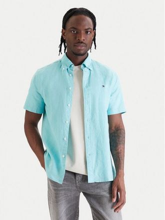 Tommy Hilfiger Hemd MW0MW42450 T&uuml;rkisfarben Regular Fit