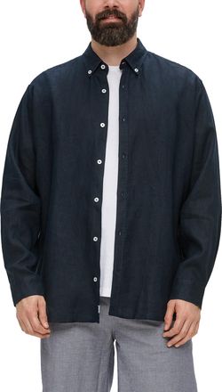 s.Oliver Leinenhemd mit Button-Down-Kragen