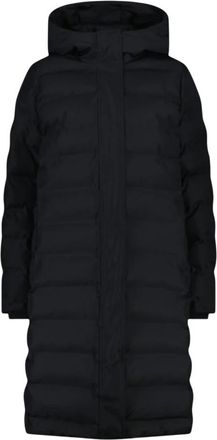 F.lli Campagnolo Lange Steppjacke mit fest angebrachter Kapuze - - Sport - Damen - Schwarzk - M