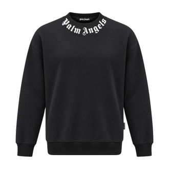 Palm Angels Sweatshirt mit Nackenlogo - - Sweatshirts & Hoodies - Herren - Schwarzk - XL