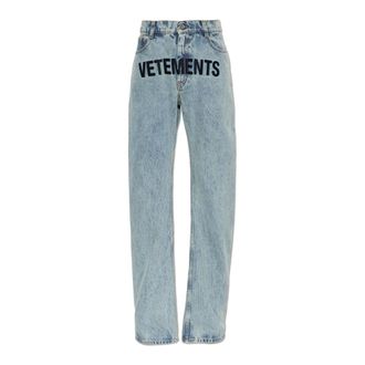 VETEMENTS Jeans mit gesticktem Logo - - Jeans - Damen - Blau - W29