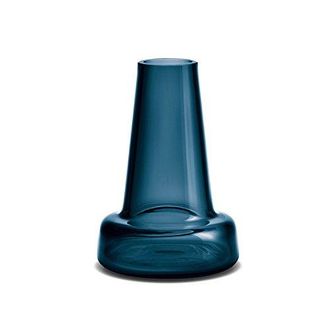 Holmegaard Vase Langer Hals H12 cm Flora aus mundgeblasenem Glas, blau