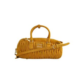 Miu Miu Sac &agrave; main Arcadie en daim camel