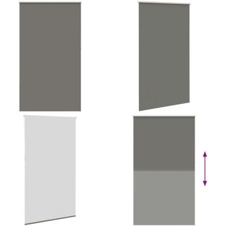 vidaXL Verdunkelungsrollo Grau 140x210cm Stoffbreite 136,6cm Polyester - Vidaxl