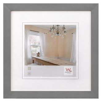 Walther Design Bilderrahmen grau 30 x 30 cm Doppelpack, Home Holzrahmen HO330DD