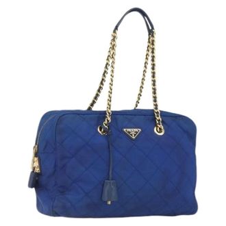 Prada Sac bandouli&egrave;re en nylon Pre-owned - Femme - Pre-owned - Bleu - Taille: ONE Size