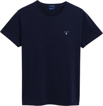 GANT T-Shirt mit Logo-Stickerei - - Tops - Herren - Blau - 2XL