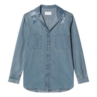 Maison Margiela Denim Button-Down Shirt - - Shirts - Herren - Blau - XL