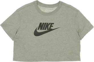 Nike Crop Icon Tee Heather/Black T-Shirt - - Sport - Damen - Grau - L