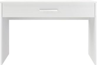 PEGANE Bureau en m&eacute;lamine coloris blanc - Longueur 110 x profondeur 56 x Hauteur 73 cm -PEGANE
