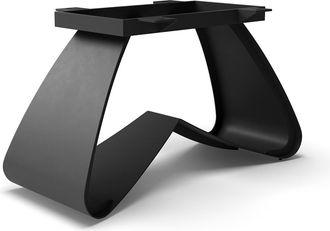 DELIFE W-Gestell Metall Schwarz f&uuml;r Tischplatten ab 200 cm, Gestelle