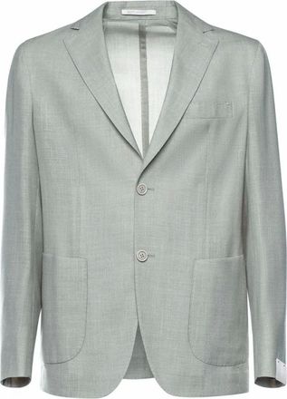Eleventy Homme, Vestes, Vert, Taille: M Blazer Tailleur Crois&eacute;