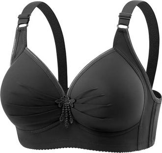 Generic Mince Laceless Confortable Respirant Sous-v&ecirc;tements Grande Taille Boucle Femme Soutien-gorge Col V Gilet Bralette Sans Fil Soutien-gorge 36 C Femmes B