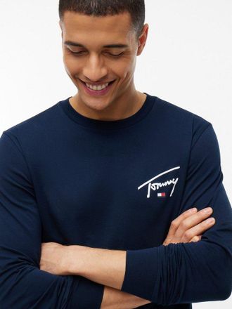 Tommy Jeans Langarmshirt SLIM SIGNATURE CHEST TEE Slim fit mit Rundhalsausschnitt