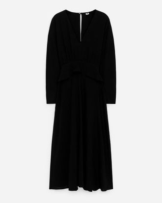 Arket Maxikleid Mit Bindeb&auml;ndern -Schwarz