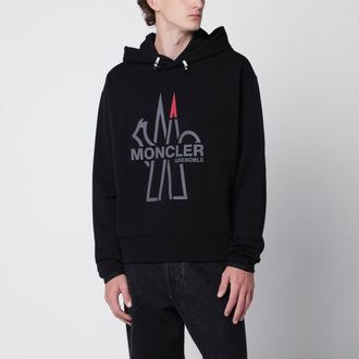 Moncler Schwarzer Cardigan mit Rei&szlig;verschluss aus Polartec