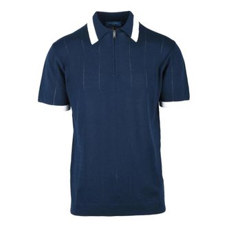 Daniele Fiesoli Homme, Tops, Bleu, Taille: XL Polo en maille