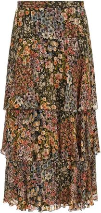 Valentino Garavani Femme, Jupes, Multicolore, Taille: 40 FR Apr&egrave;s lhiver Fiorellini Midi Skirt