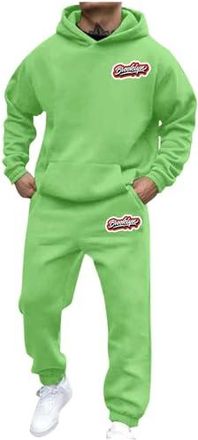 Generic Sweat a Capuche Homme Hooded Sweatshirt Ensemble Sweats &agrave; Capuche Imprim&eacute; Lettre pour Homme et Femme pour Automne et Hiver