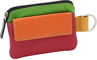 LEAS Pochette pour clés avec poche à monnaie, cuir véritable, multicolore Multicolore-Serie