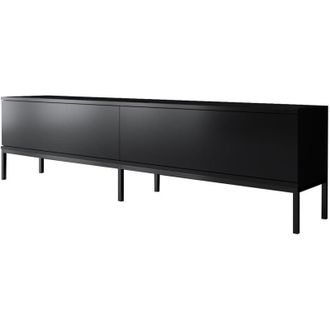 Hanah Home Meuble TV en bois Lord - 180 x 30 x 47 cm - Noir