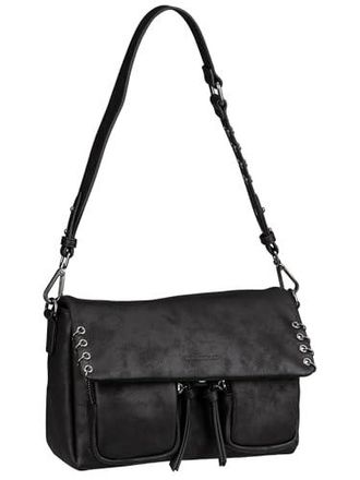 Fredsbruder Cuir sac &agrave; &eacute;paule bandouli&egrave;re Rebel At Heart Big Shoulderbag Black noir