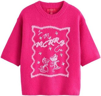 Next Strickpullover Langärmeliger Weihnachtspullover (1-tlg)