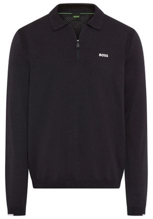 HUGO BOSS Strickpullover KN Ever-X PL mit Rei&szlig;verschluss, regular fit, toniges Logo