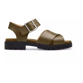 Clarks Gr&uuml;ne Damensandale - Premium Komfort - - Shoes - Damen - Gr&uuml;n - 37 EU