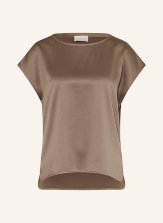 Juvia Blusenshirt Alea Aus Satin beige