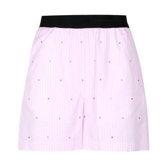 Msgm High-Waisted Shorts mit Strasssteinen - - Shorts - Damen - Rosa - XS